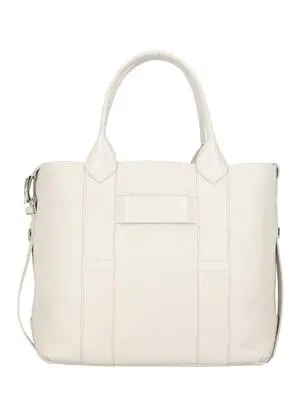 Hogan Hogan Pebbled Leather Shopping Bag Beige