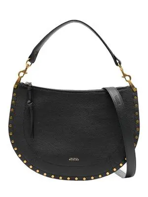 Isabel Marant Half-moon Shoulder Bag With Studs - Black