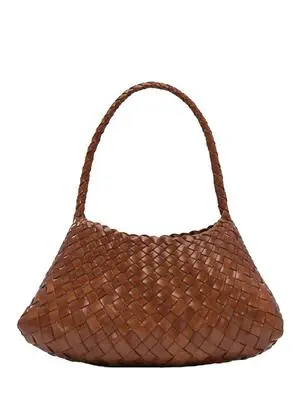 Dragon Diffusion Dragon Diffusion Small Woven Shoulder Bag Brown