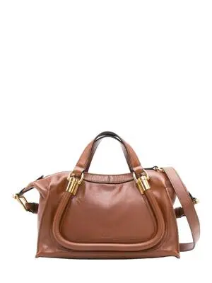 Chloé Paraty 24 Small Top Handle Bag Brown
