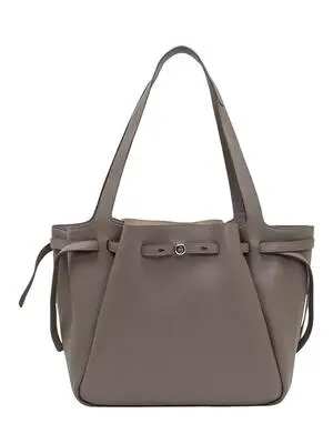 Tory Burch Grained Leather Tote - Grey