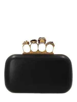 ALEXANDER MCQUEEN Alexander McQueen Skull Four Ring Clutch