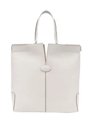 TOD'S Di Folio Small Leather Bag - White