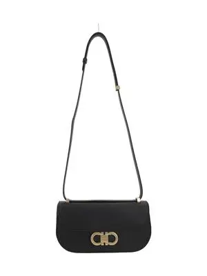 SALVATORE FERRAGAMO Grained Leather Shoulder Bag