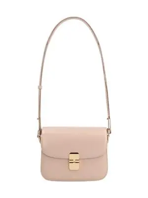A.p.c. Grace Leather Crossbody Bag Pink