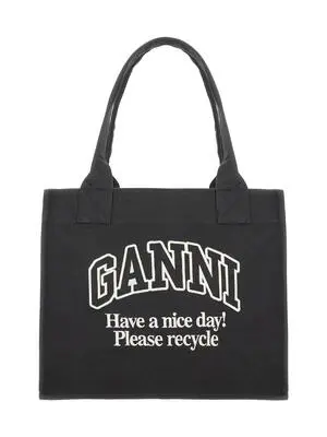 GANNI Large Tote Bag - Grey