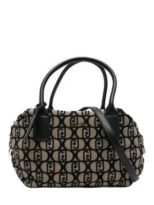 Liu Jo Monogram Handbag - Nero E Marrone