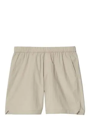 Cos Pima Cotton Elasticated Shorts Brown
