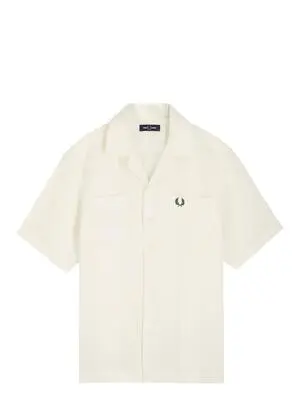 Fred Perry Logo-embroidered Shirt - White