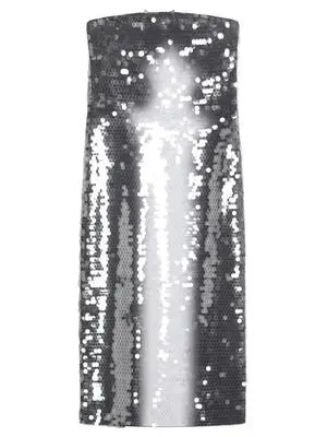Sportmax Midi Dress With Sequin Effect - Metal