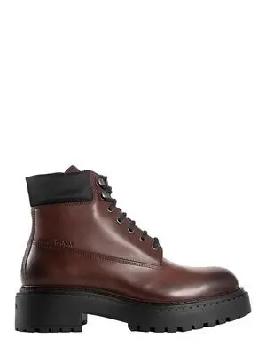 Prada Leather Boots - Brown
