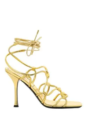Valentino Garavani Leather Sandals - Gold