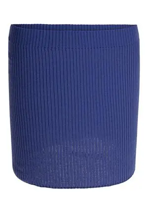 COURREGES Courrèges Cotton And Merino Wool Pencil Skirt - Blue
