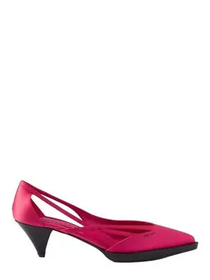 Prada 55mm Satin Cut-out Pumps - Pink