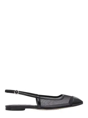 AeydĒ Ballerina Slingback Flats - Black