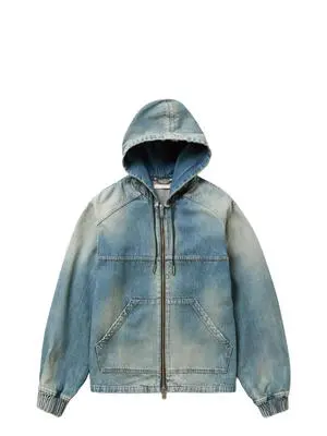 1989 STUDIO Denim Zip Hoodie - Blue