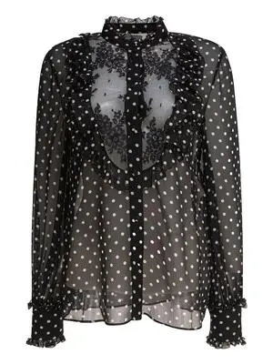 VALENTINO Valentino Silk Polka Dot Shirt