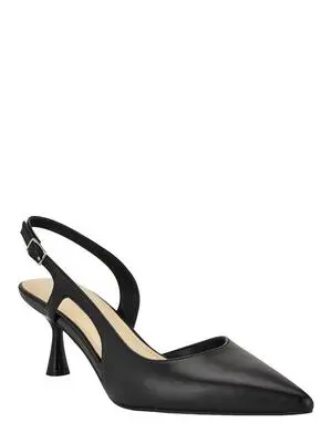 Nine West Nine West Renela Pointed Toe Slingback Pumps Black 001
