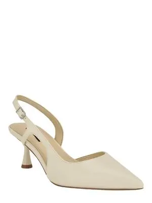 Nine West Renela Pointed Toe Slingback Pumps - Ivory