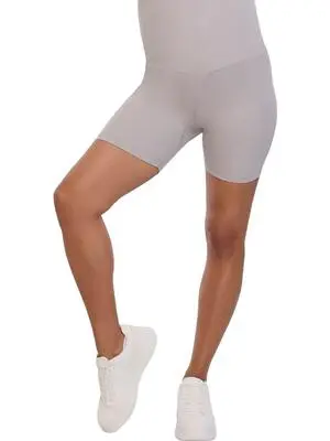 Motherhood Maternity Ribbed Maternity Biker Short - Opal