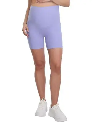 Motherhood Maternity Ribbed Maternity Biker Short - Sweet Lavender