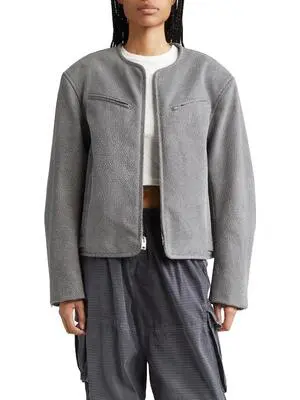 Alexander Wang Boxy Moto Jacket - Grey