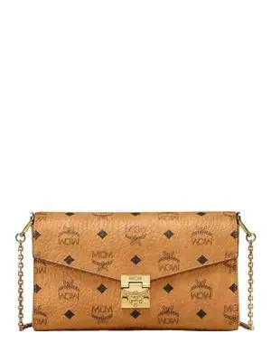 Mcm Tracy Crossbody In Visetos - Cognac