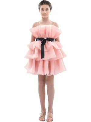 TULLEEN Tulleen Noella Ruffle Dress Pink