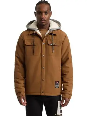 ECKO UNLTD. Faux Shearling Lined Jacket - Sepia