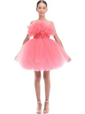 TULLEEN Scalleta Ruffled Dress - Pink