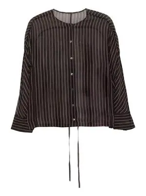 LESS Silk Long Sleeved Shirt - Brown