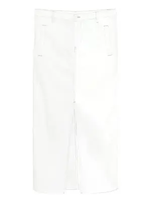 LESS Long Waist Skirt - White