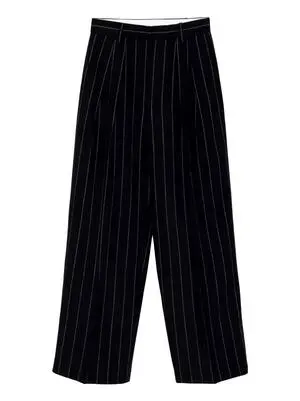 LESS Striped Trousers - Black
