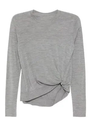 LESS Draped Knitted Top - Grey