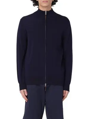 BALLANTYNE Zip Up Sweater - Navy