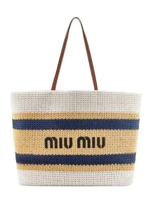 Miu Miu Miu Miu Crocheted Tote Bag Multi