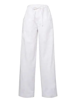 TOD'S Cotton Wide-leg Trousers - White