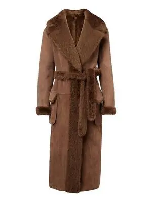 Ralph Lauren Wilmer Reversible Shearling Coat - Brown
