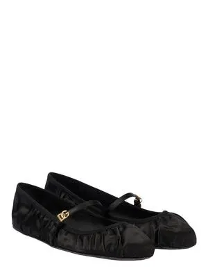 Dolce & Gabbana Dg Satin Ballerinas - Black