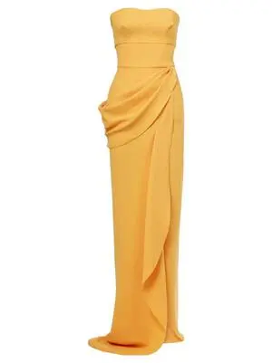 Maticevski Marlene Draped Bustier Gown - Orange