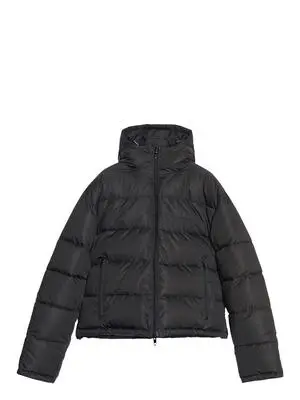 Balenciaga Down Puffer Coat With Hood - Black