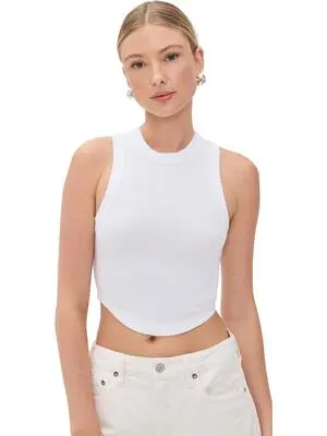 VITAMIN A Daybreak Essential Crop Tank - White