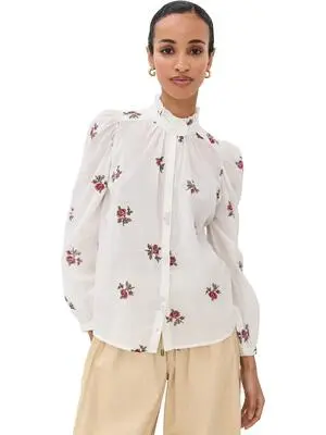 Alix Of Bohemia Annabel Floral Shirt - Rosebud