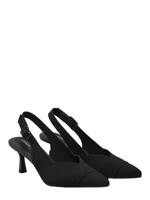 Vivaia Pointed-toe Slingback Sandals - Black