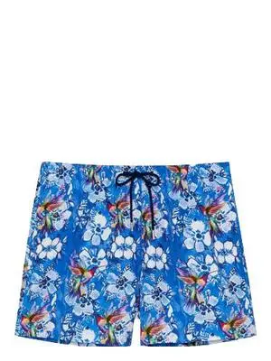 HOM Colibris Beach Boxer - Blue Print