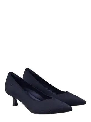 Vivaia VIVAIA Scarlett Pointed-Toe Kitten Heels Navy