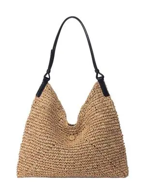 ORYANY Raffia Triangle Shoulder Bag - Natural