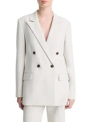 Vince Double-breasted Blazer - Salt Glass