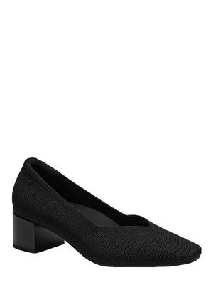 Vivaia Megan Square-toe Chunky Heels - Black