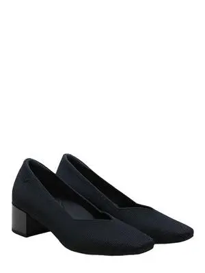 Vivaia VIVAIA Megan Square-Toe Chunky Heels Navy